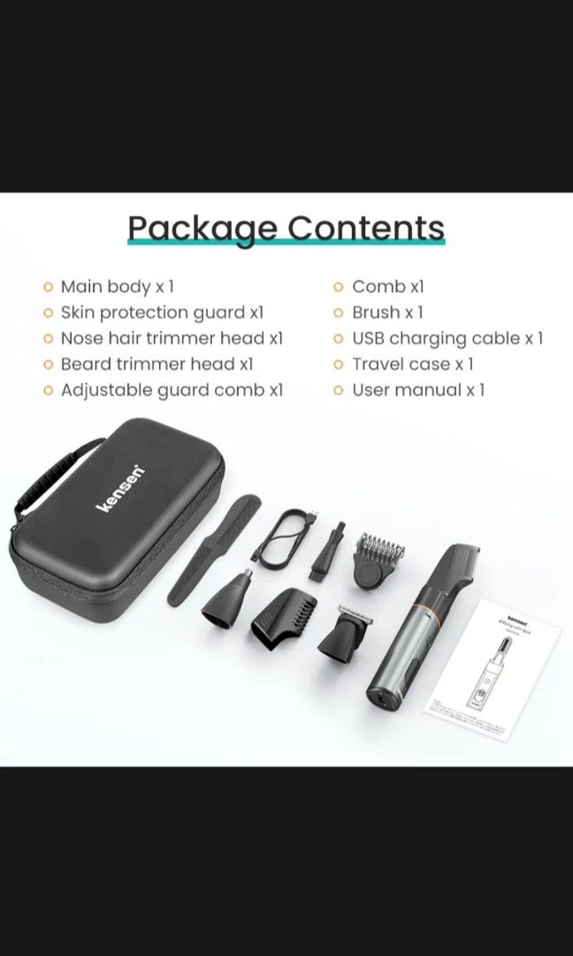 Electric Body Hair Trimmer Kensen Groin Waterproof Pubic Hair Trimmers ...