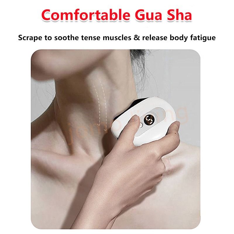 Electric Gua Sha Scraping Face Slimming Massage 9 Levels Of Vibration And Hot Compress Health