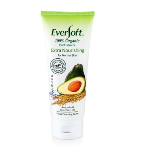 Eversoft Organic Facial Cleanser Avocado & Rice Bran 50g, Beauty ...
