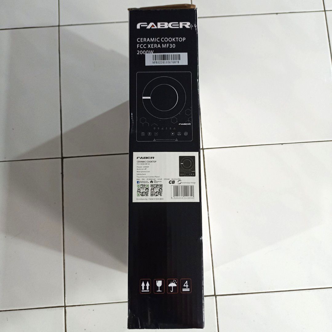 Faber Induction Ceramic Cooktop 2000W, TV & Home Appliances, Kitchen ...
