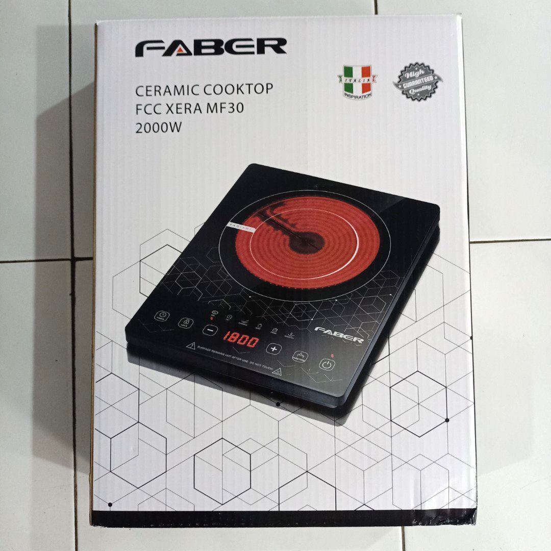 Faber Induction Ceramic Cooktop 2000W, TV & Home Appliances, Kitchen ...