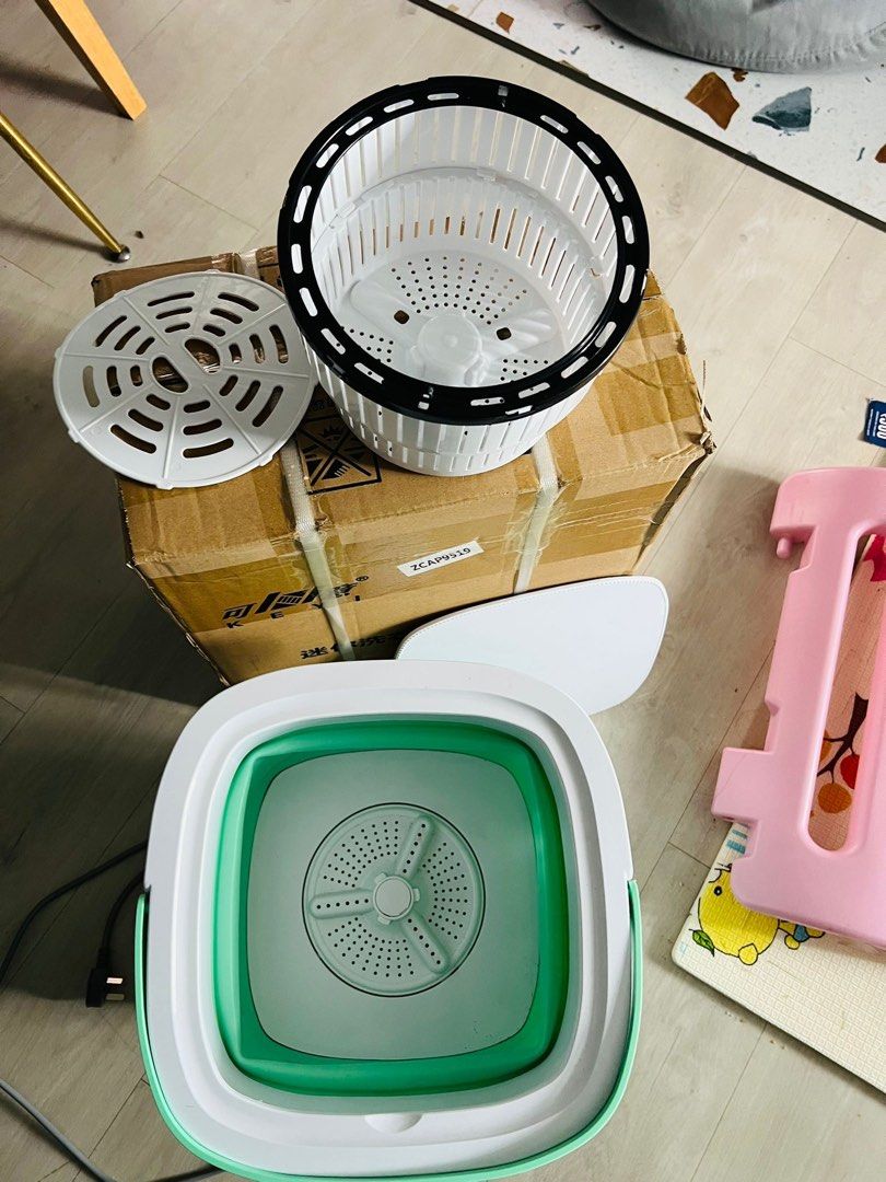 Foldable Big Washing Machine with Drain Basket, TV & Home Appliances ...