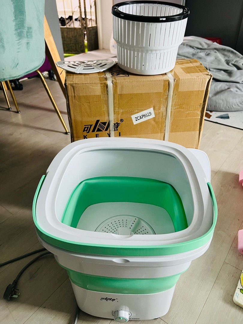 Foldable Big Washing Machine with Drain Basket, TV & Home Appliances ...