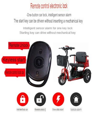 Folding electric tricycle home small adult female light can enter the ...