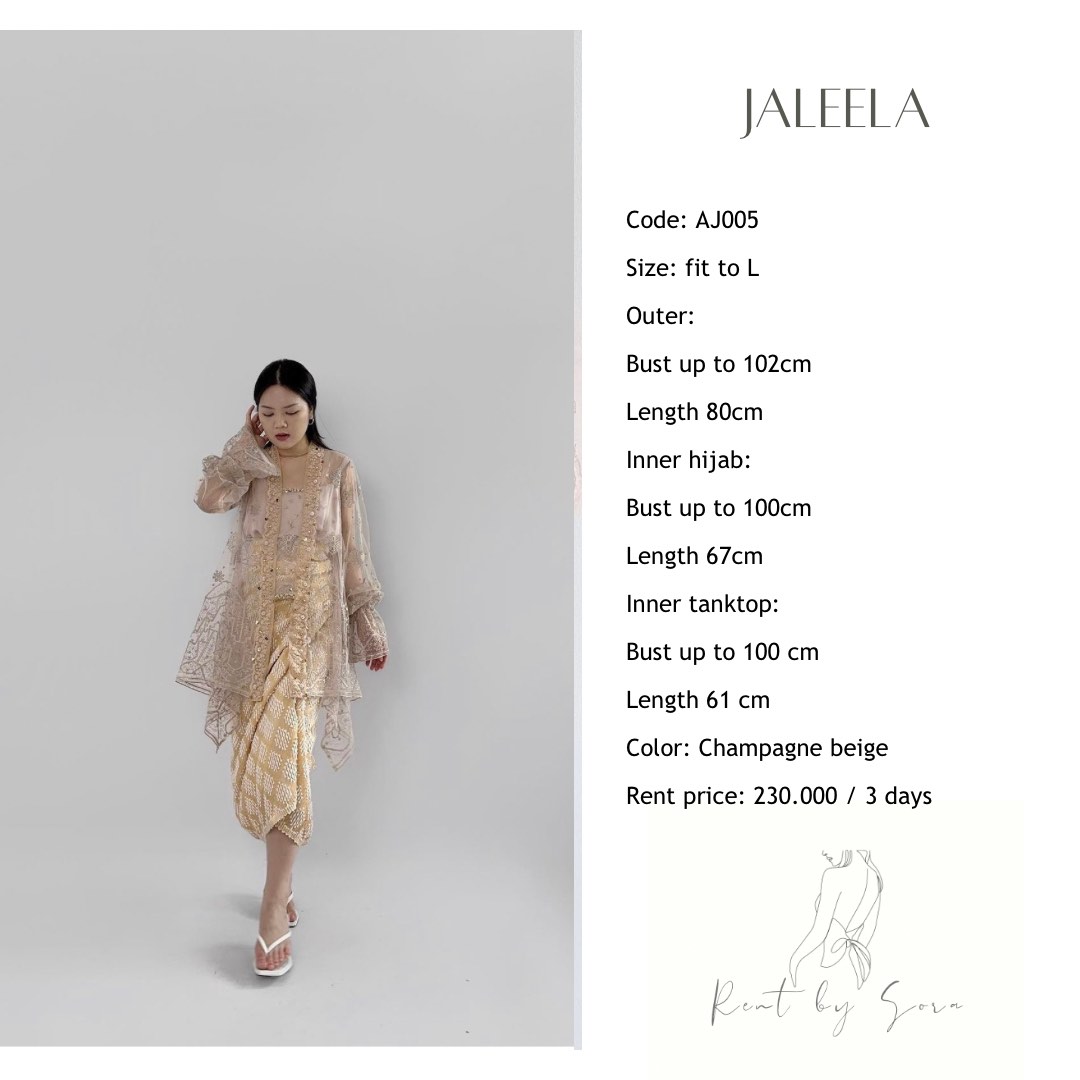 FOR RENT / SEWA / RENTAL KEBAYA SET TUNANGAN WISUDA LAMARAN JALEELA AJ005, Fesyen Wanita ...