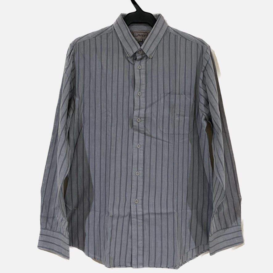 Grey Long Sleeve Polo, Men's Fashion, Tops & Sets, Formal Shirts on ...