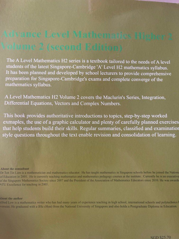 h2 math volume 2 assessment book, Hobbies & Toys, Books & Magazines ...