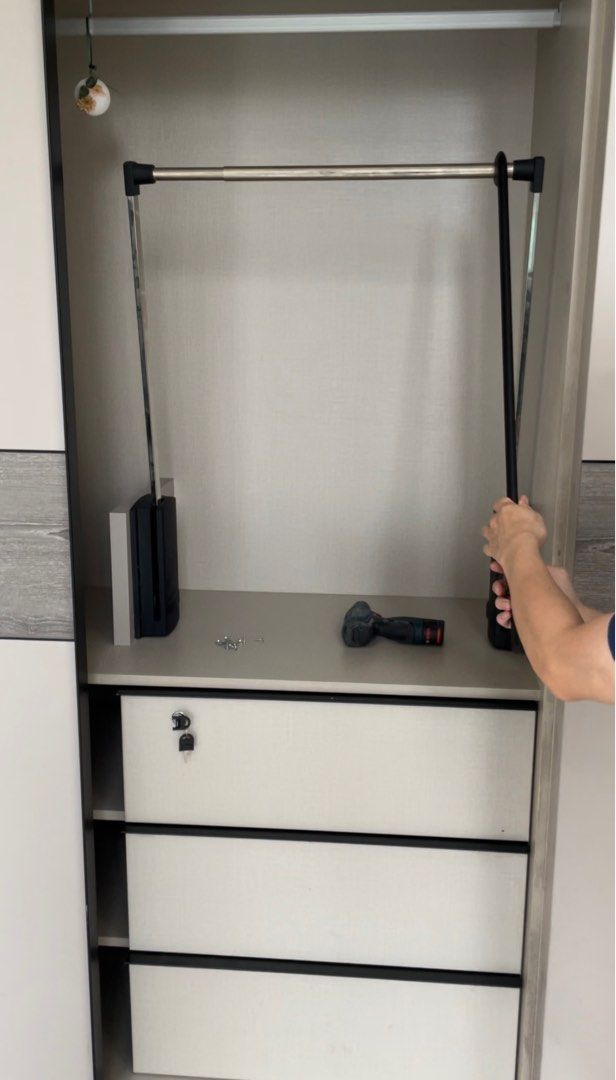 Hafele Pull Down Hanger, Furniture & Home Living, Home Improvement ...