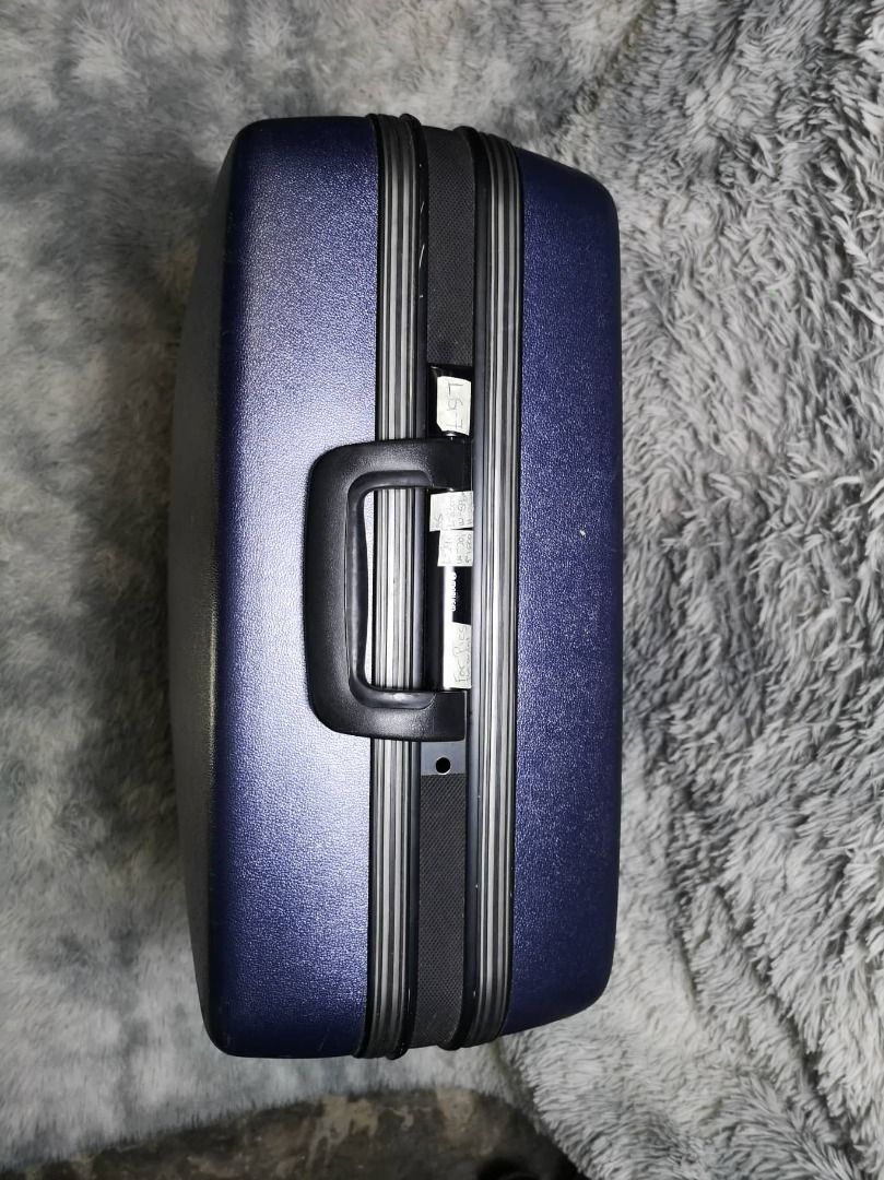 Hard Shell Dark Blue Luggage, Hobbies & Toys, Travel, Luggage on Carousell