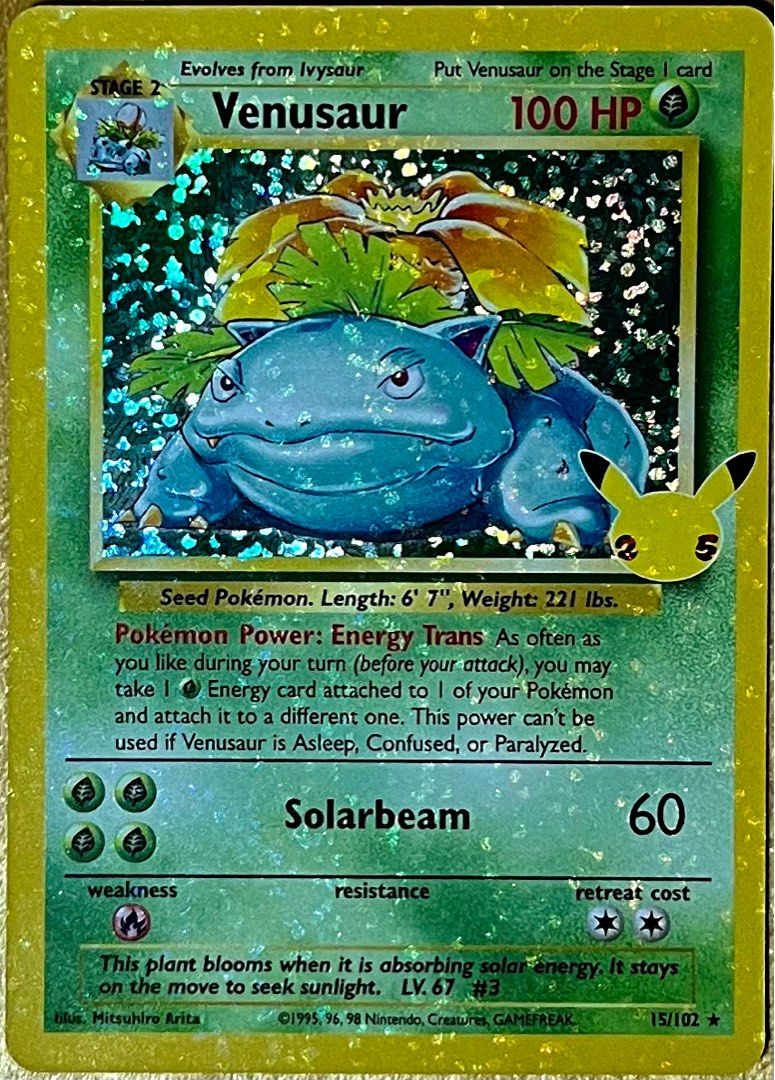 [Holo bleed] Venusaur 25th Anniversary Pokemon Celebrations Classic ...