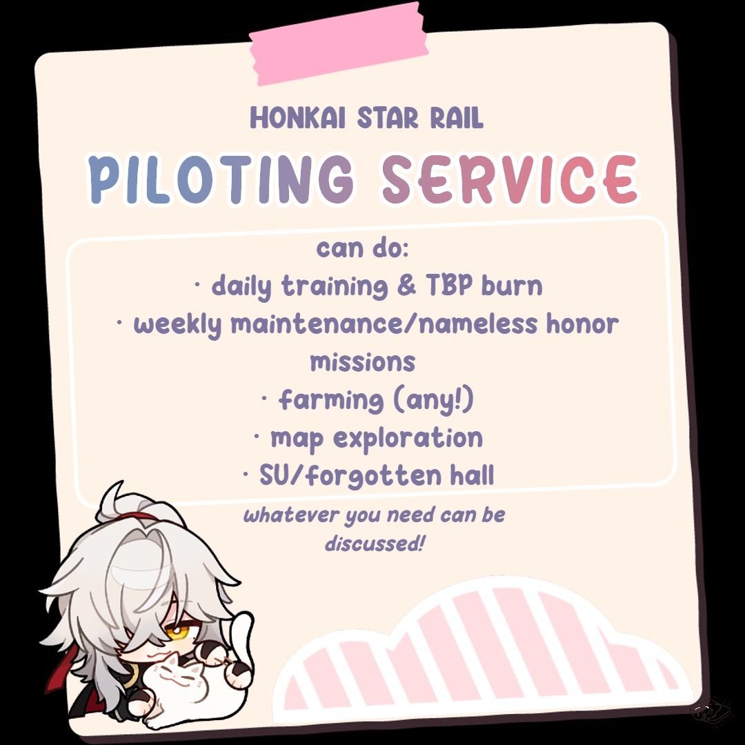 Honkai: Star Rail HSR piloting boosting service v1.3 updated, Video Gaming, Gaming Accessories ...