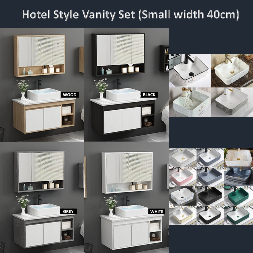 Hotel Style Vanity Set / Small width Vanity / Top Mount Vanity ...
