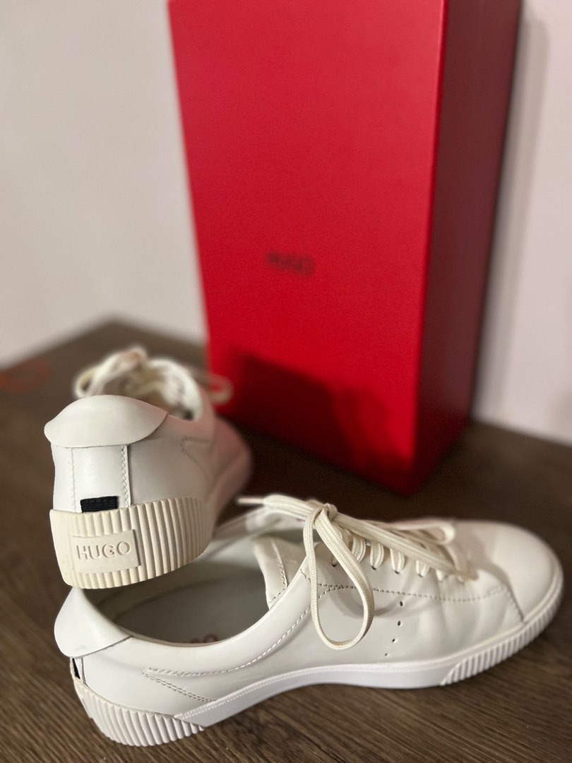 Hugo Boss Perforated-detail Low Top Sneakers, Women's Fashion, Footwear ...