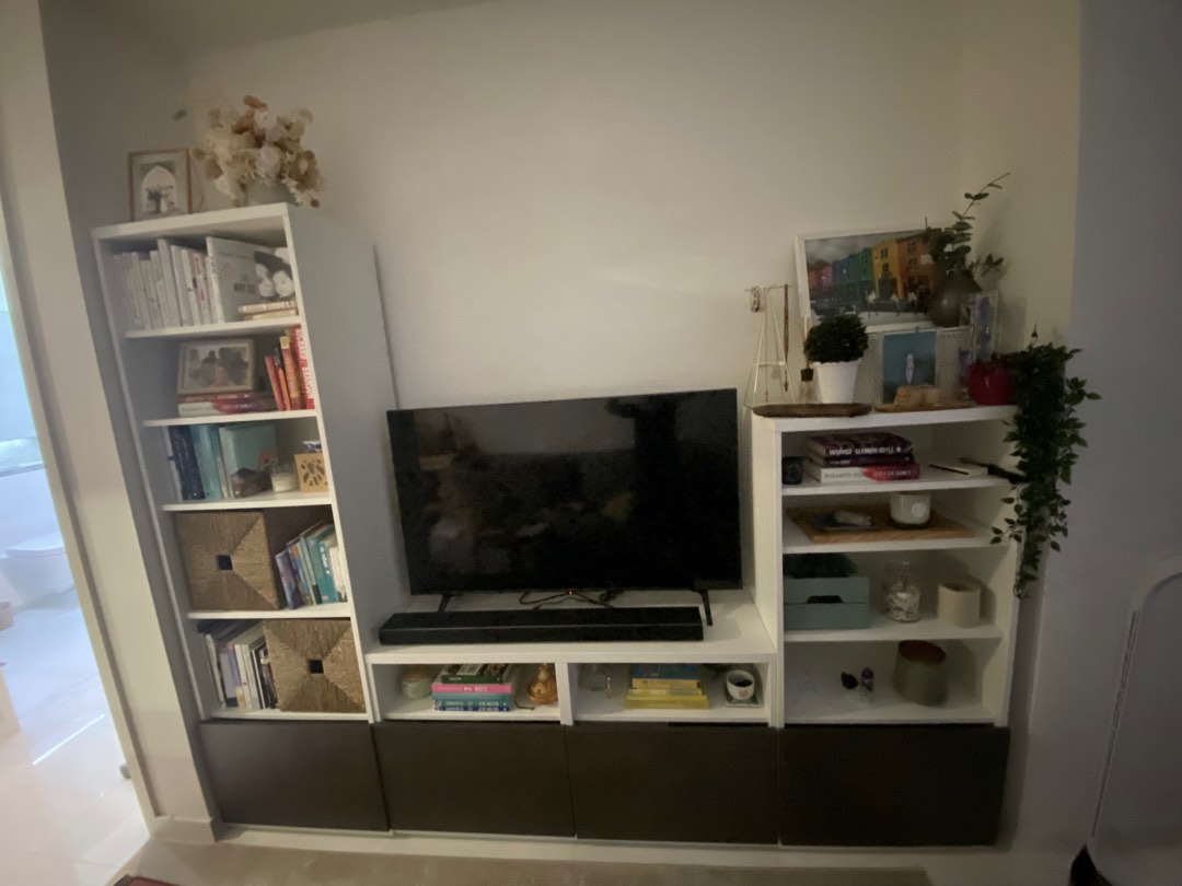 IKEA BESTA TV Console and Bookshelf, Furniture & Home Living, Furniture ...