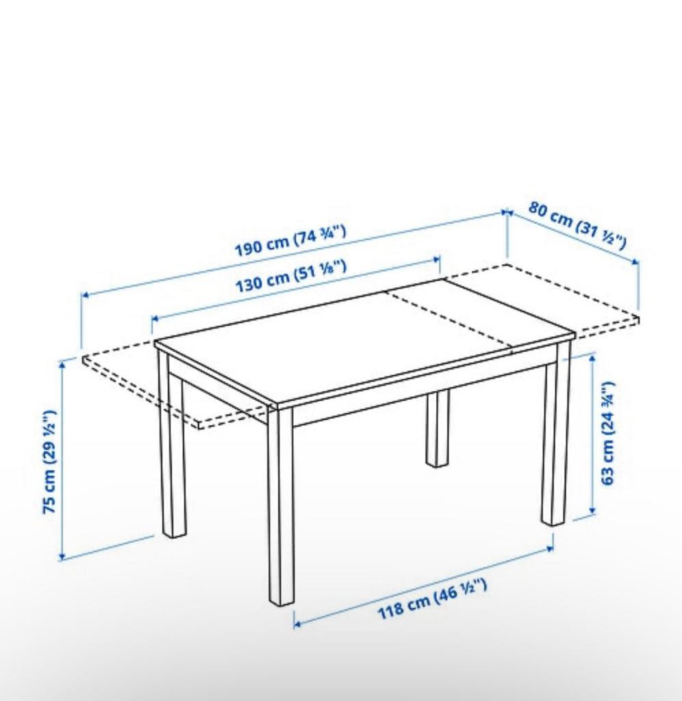 Ikea hemnes dining table, Furniture & Home Living, Furniture, Tables ...