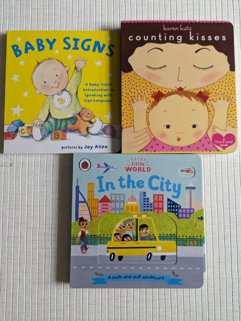 Infant Board Books: Baby Signs / Counting Kisses / In the City, Hobbies ...