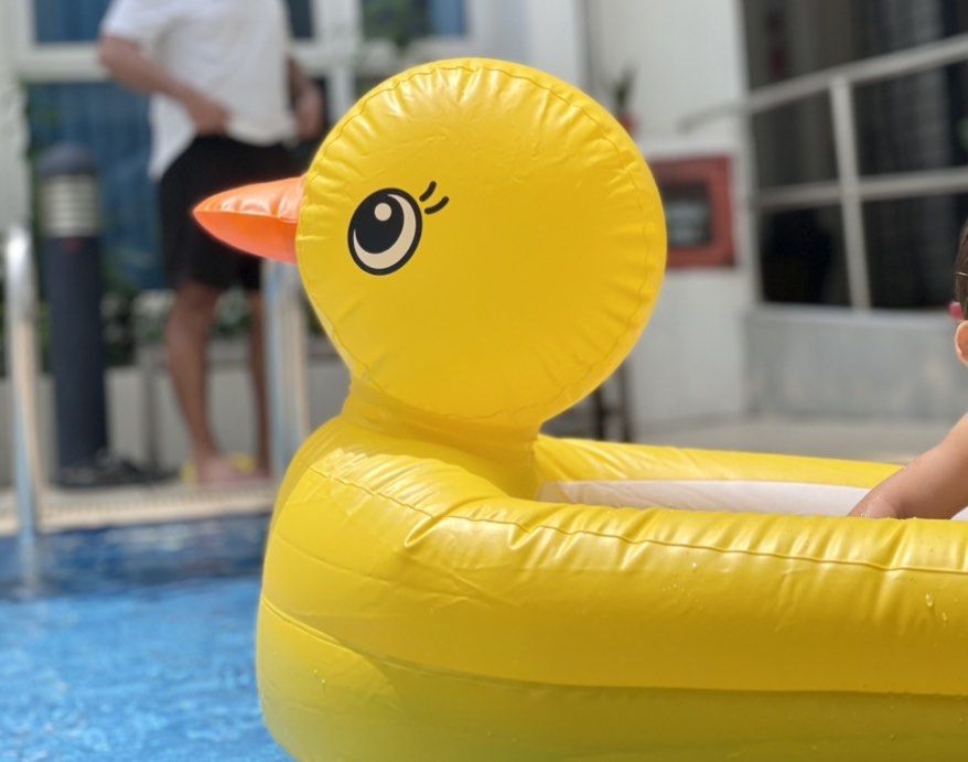 Inflatable Duck Tub/float, Babies & Kids, Bathing & Changing, Bathtub ...