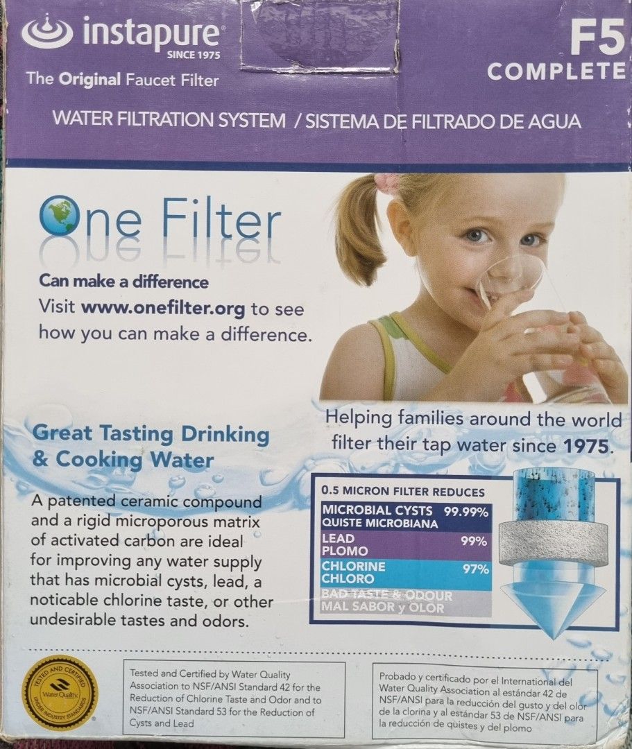 Instapure F5 Complete Tap Water Filtration System, TV & Home Appliances ...