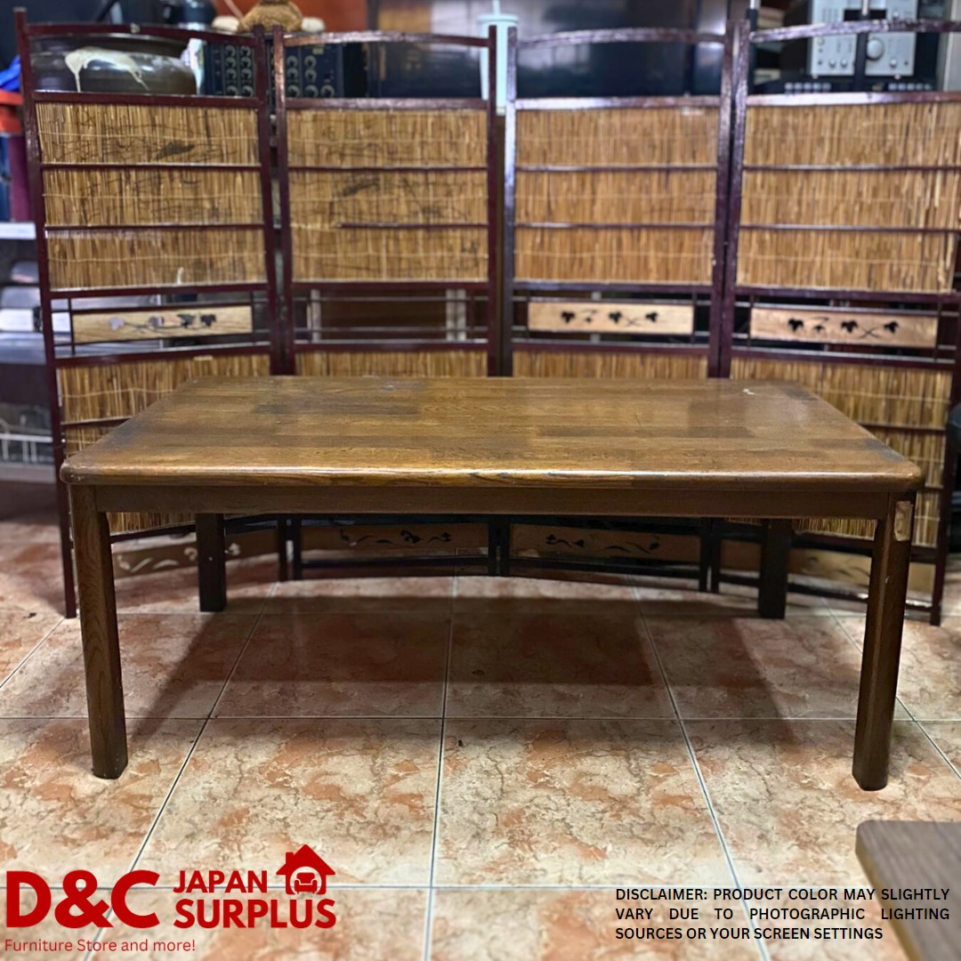Japan Surplus Wooden Coffee Table L124cm x W65cm x H50cm, Furniture ...