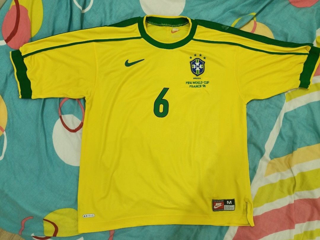 Jersey BRAZIL 1998 World Cup, Men's Fashion, Activewear on Carousell
