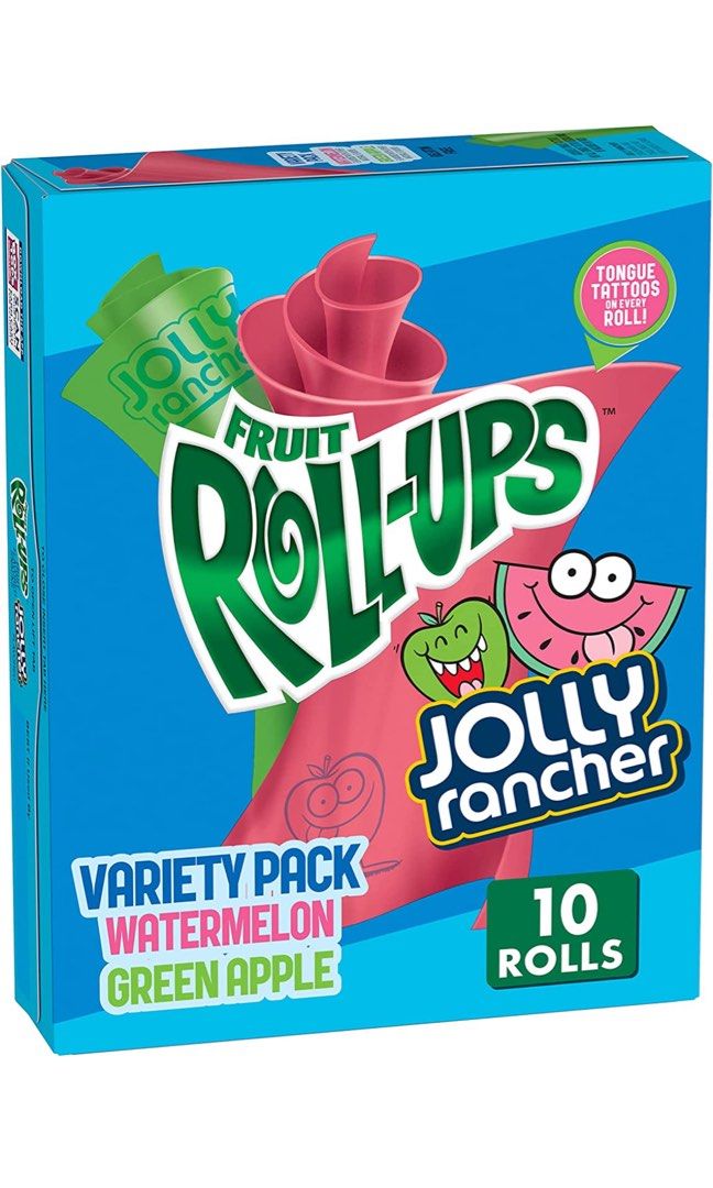 JOLLY RANCHER FRUIT ROLL UP BOX OF 10, Food & Drinks, Packaged ...