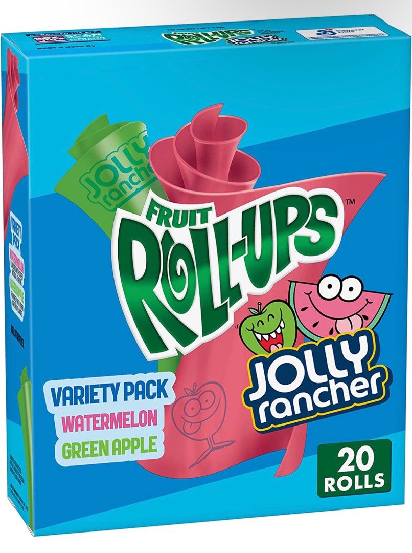 JOLLY RANCHER FRUIT ROLL UP BOX OF 20, Food & Drinks, Packaged ...
