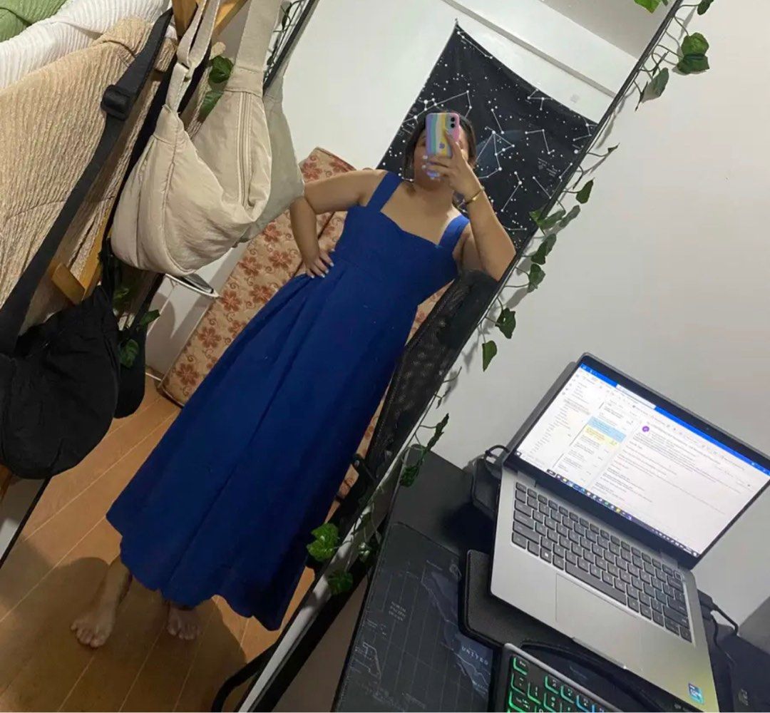 Julia square neck dress maxi, Women's Fashion, Dresses & Sets, Dresses ...