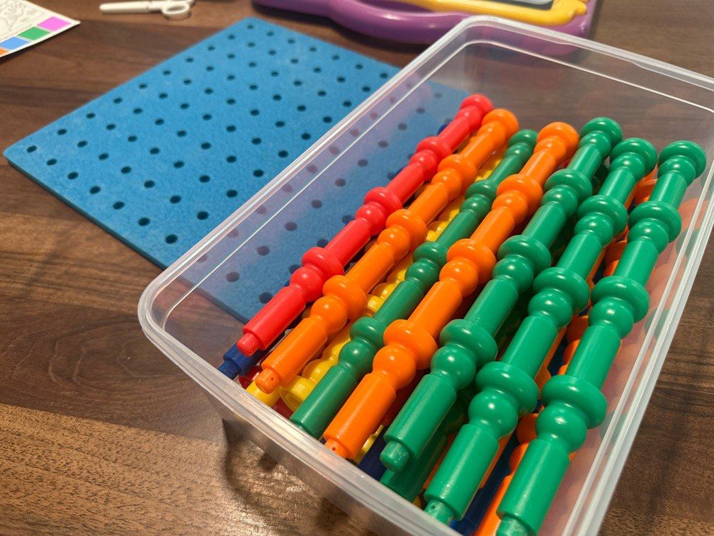 Lauri Tall-Stacker Pegs & Pegboard Set, Hobbies & Toys, Toys & Games on ...