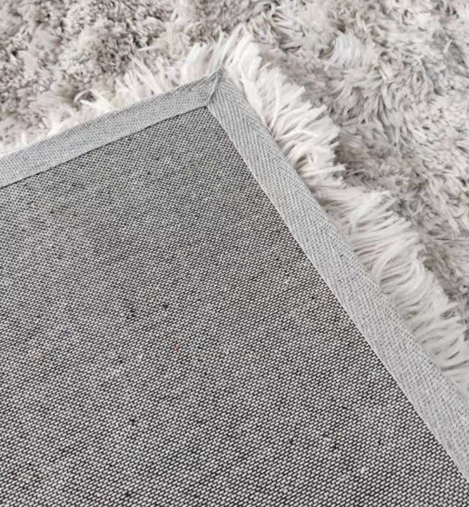 light Grey Shaggy Rug 200cm x 300cm, Furniture & Home Living, Home ...