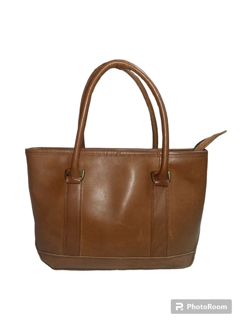 L.L. Bean Leather Tote Bag, Women's Fashion, Bags & Wallets, Tote Bags ...