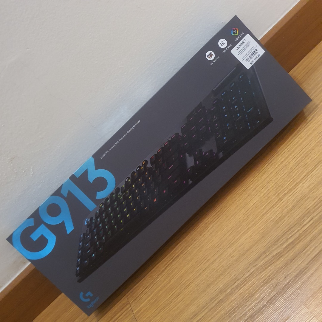 Logitech G913 LIGHTSPEED RGB Mechanical Gaming Keyboard, Low Profile GL ...