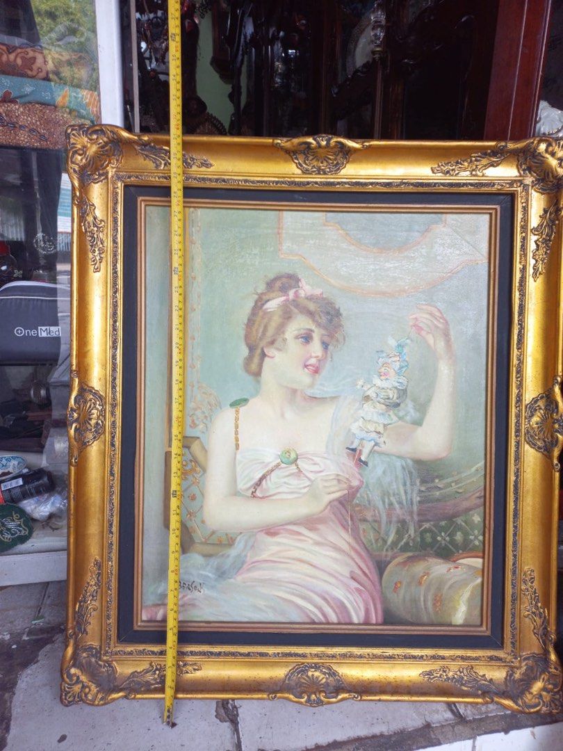 Lukisan Eropa cantik, Antik, Pajangan di Carousell