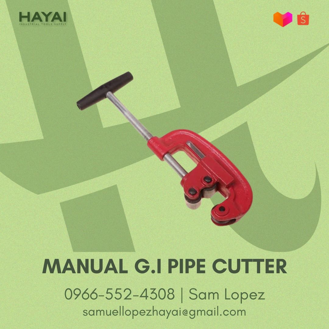 Manual G.I. Pipe Cutter, Commercial & Industrial, Industrial Equipment ...