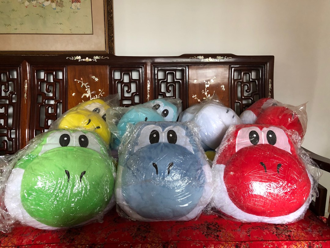 [Mario] Yoshi head plushie, Hobbies & Toys, Toys & Games on Carousell