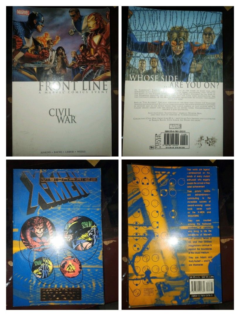 Marvel Civil War: Frontline and Xmen Visionaries comics for sale bundle ...