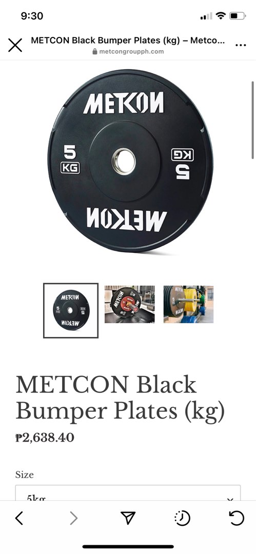 Metkon 5kg Plates, Sports Equipment, Exercise & Fitness, Weights ...