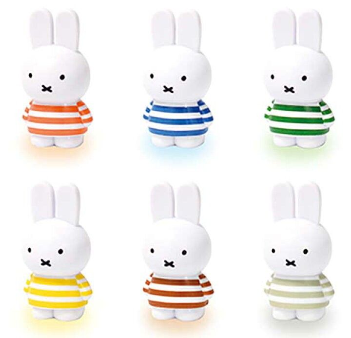 Miffy rabbit figurine toy bunny white rabbit stripe flower shirt ...