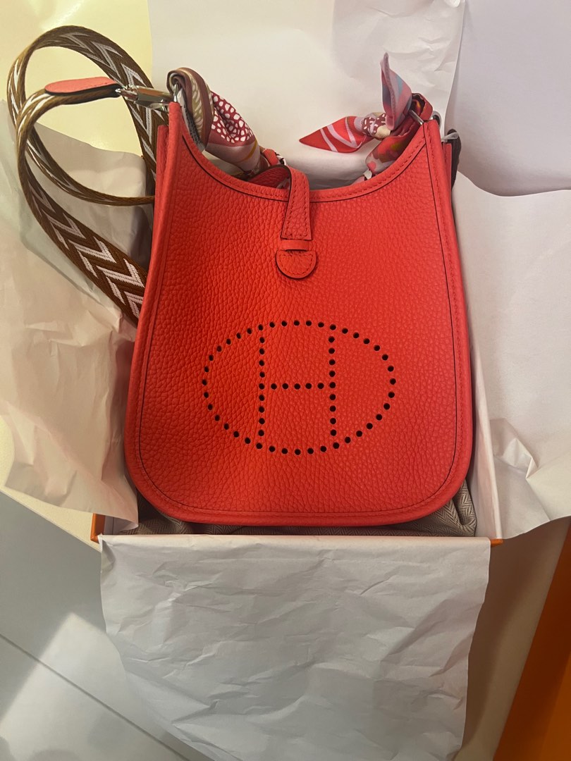 Mini Evelyn Hermes Texas Rose, Luxury, Bags & Wallets on Carousell