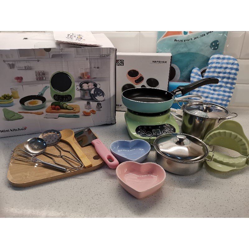 Mini real cooking set, Babies & Kids, Infant Playtime on Carousell