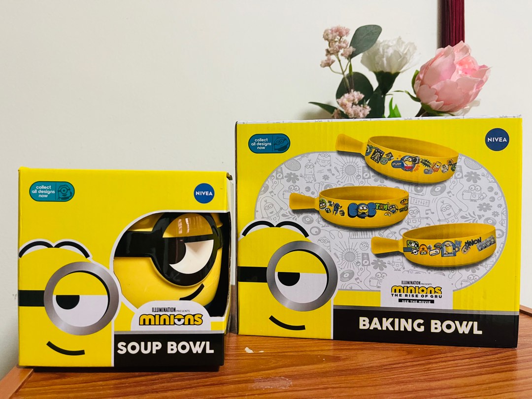Minions Baking bowl & soup bowl, Furniture & Home Living, Kitchenware ...