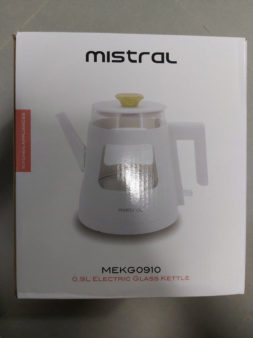 Mistral 0.9L Electric Glass Kettle MEKG0910, TV & Home Appliances ...