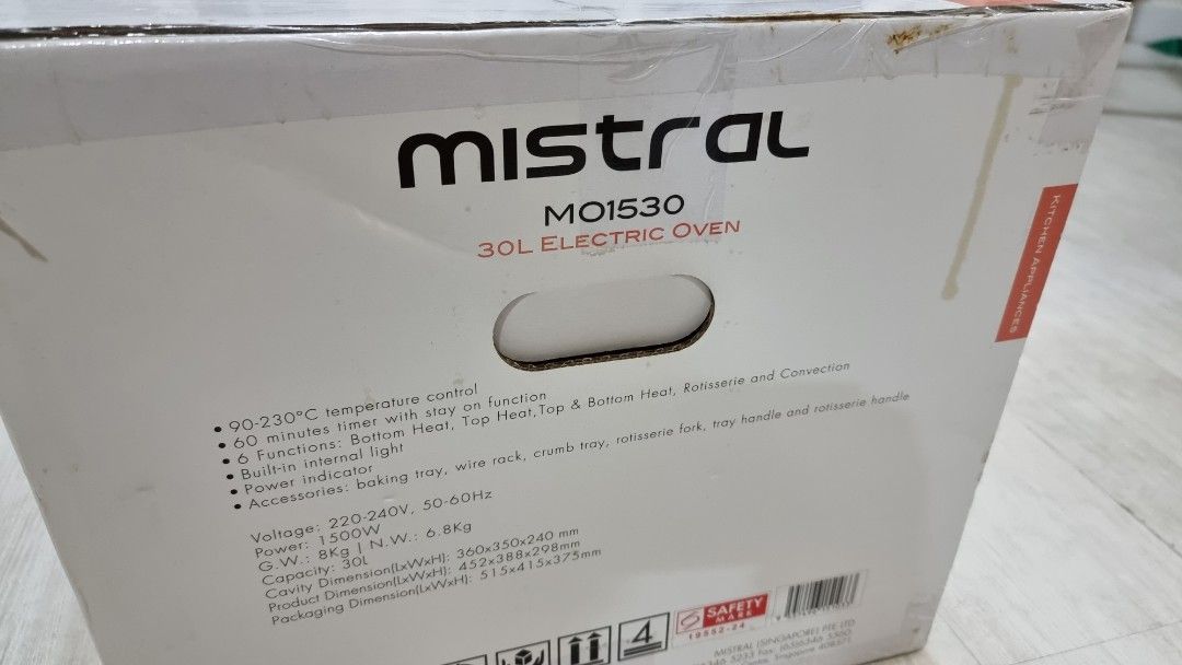 Mistral Electric Oven BRAND NEW, TV & Home Appliances, Kitchen Appliances, Ovens & Toasters on ...