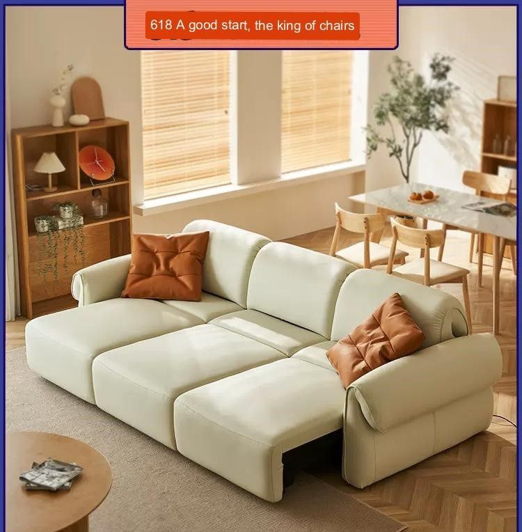 Modern minimalist electric function automatic remote control leather ...