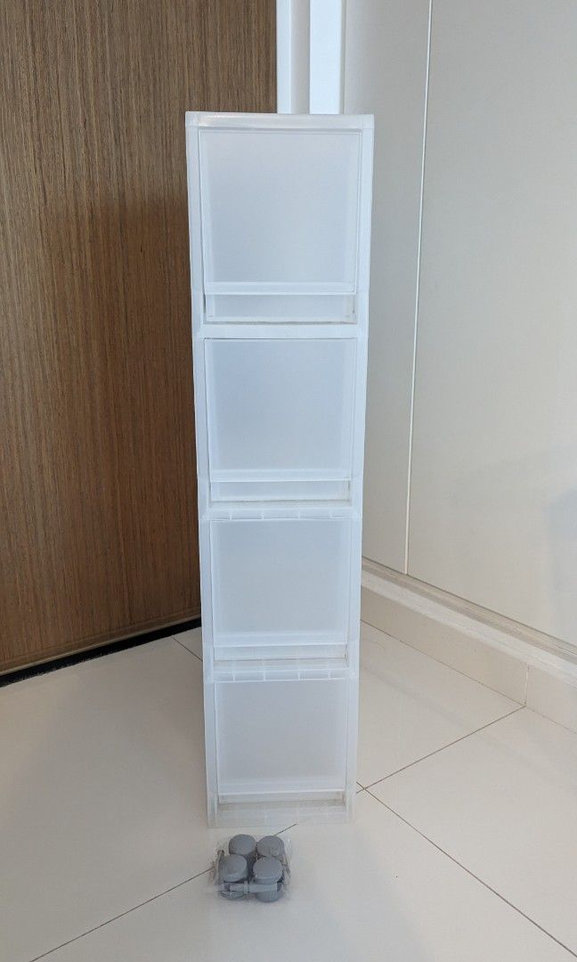 Muji PP STORAGE CASE / WITH CASTER W18*D40*H83cm PP STORAGE CASE / WITH ...