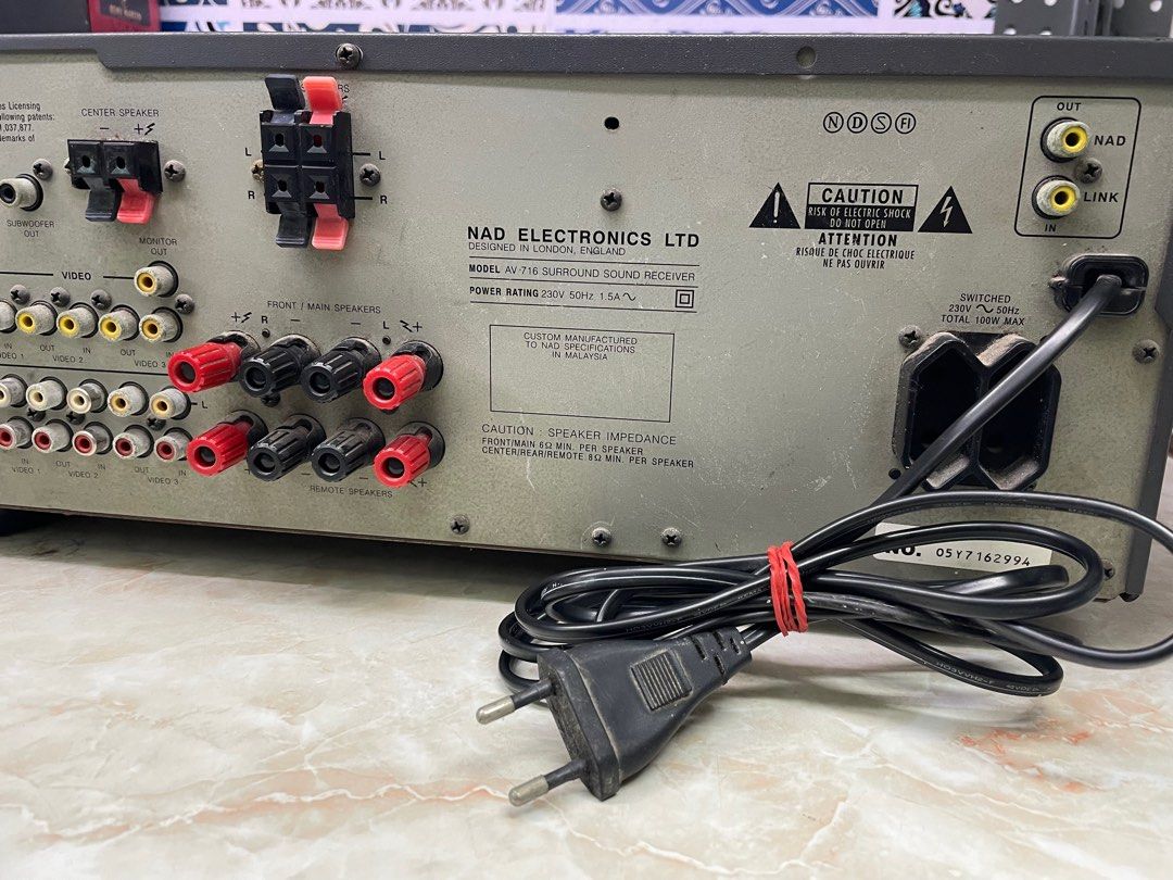 NAD AV-716 Surround Sound Receiver Amplifier, Audio, Soundbars ...