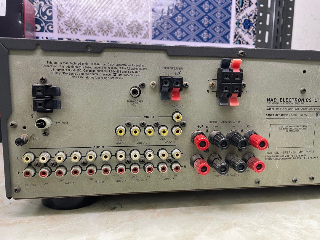 NAD AV-716 Surround Sound Receiver Amplifier, Audio, Soundbars ...