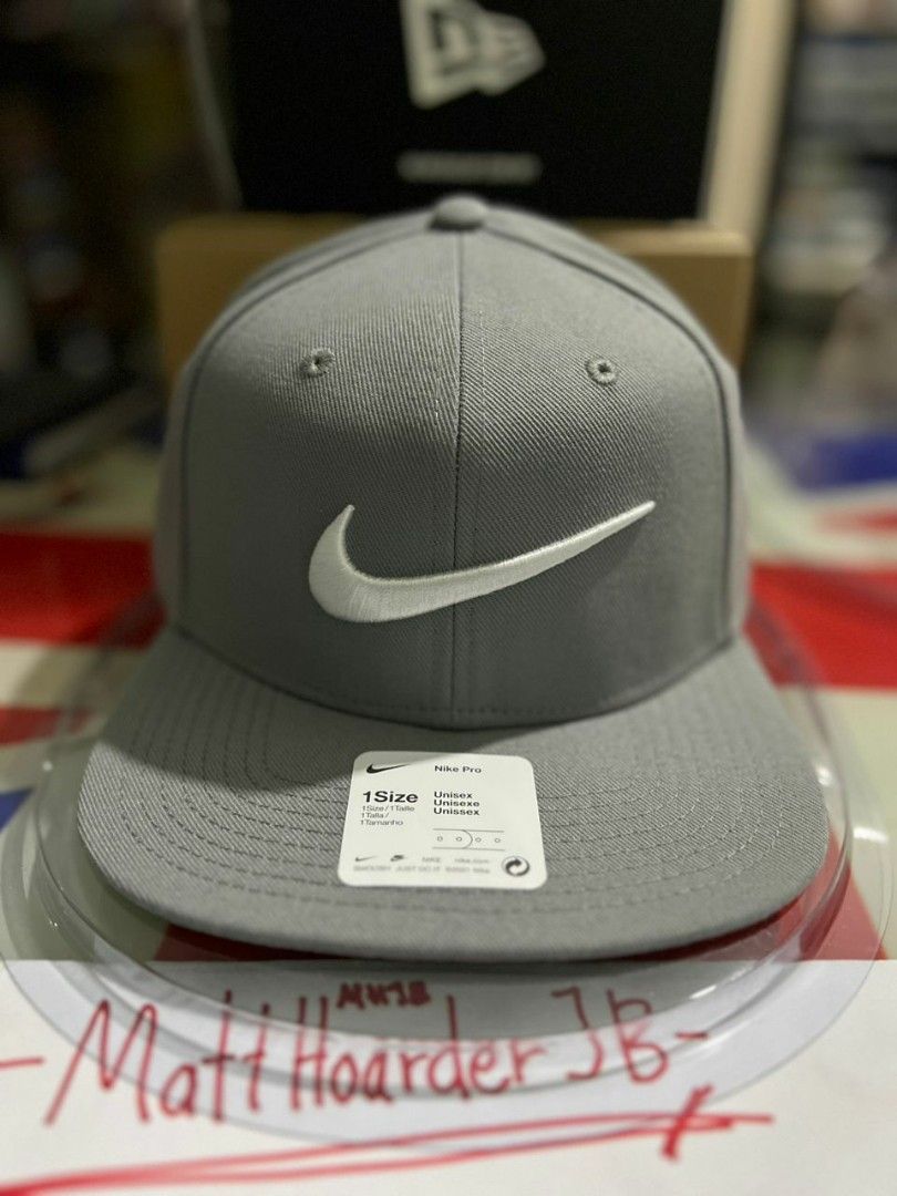 Nike Pro Cap Swoosh Class Cap (Brand New) Grey Colour, Men's Fashion ...