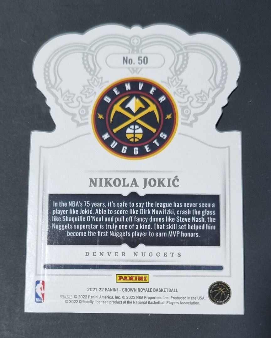 Nikola Jokic Crown Royale Blue Numbered Card on Carousell