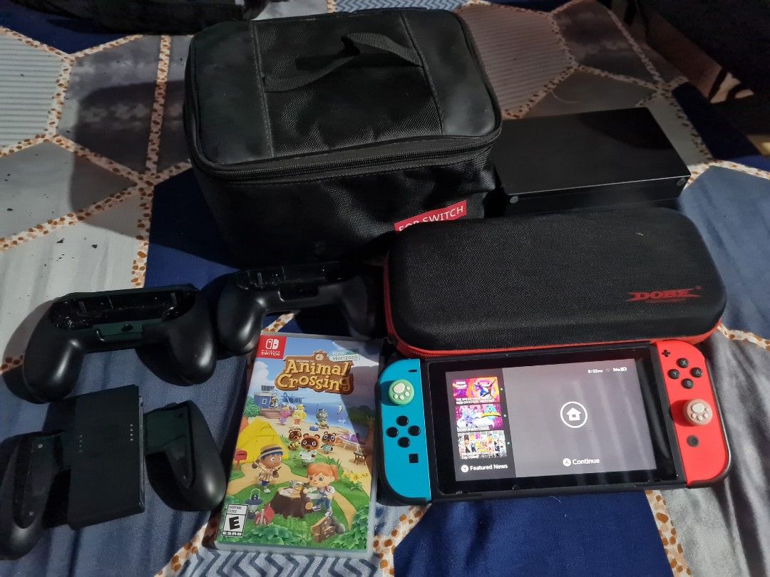 Nintendo switch V2 complete set, Video Gaming, Video Game Consoles ...