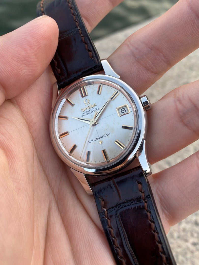 Omega Constellation Crosshair Brushed Dial - Ref. 14393-9SC Gold Hands ...